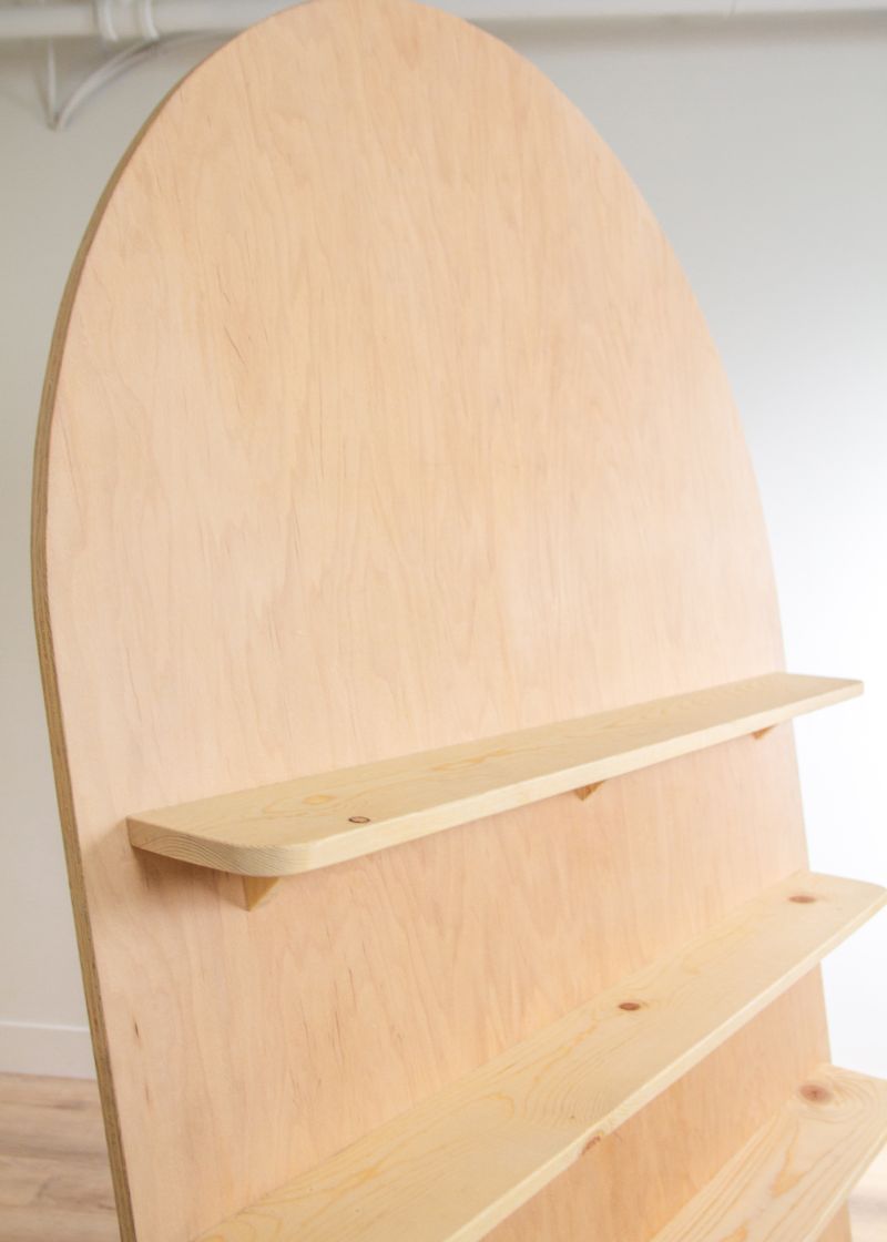 Wooden Display Wall with Shelves – Event Rentals – The Vault – Salt ...